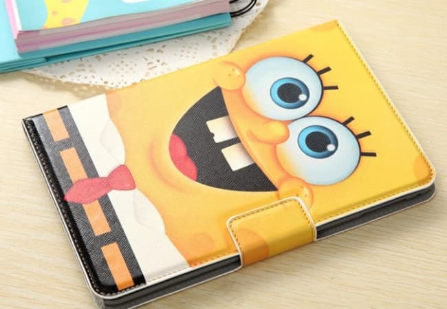 iPad Mini 4 Spongebob Case Book Jacket Style | Tablet Phone Case